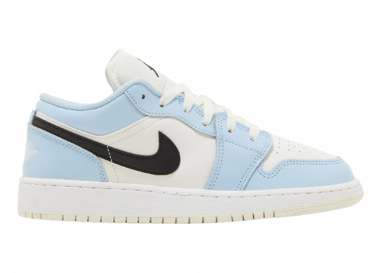 Nike Air Jordan 1 Low Ice Blue Black (GS) - 554723-401 | Sneaker Baker