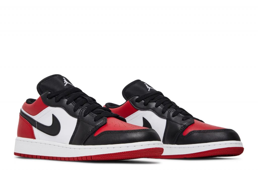 Nike Air Jordan 1 Low Bred Toe (GS) - 553560-612 | Sneaker Baker