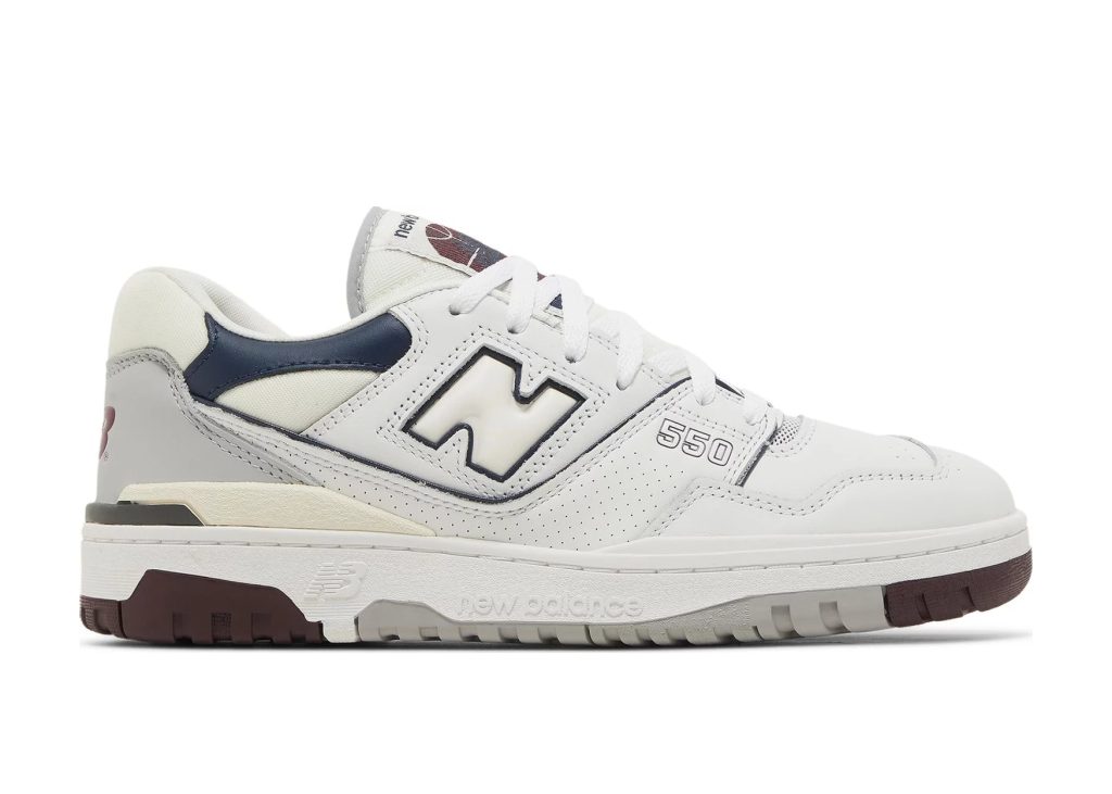 New Balance 550 White Natural Indigo Burgundy - BB550PWB | Sneaker Baker