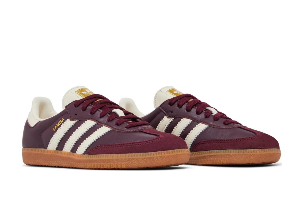 adidas Samba OG Maroon Gold Metallic - ID0477 | Sneaker Baker