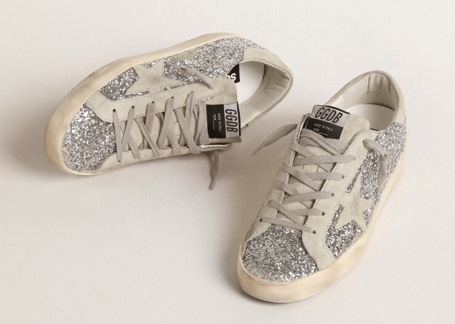 Golden Goose Super-Star Silver Glitter Ice Gray (W) - GWF00101.F000416 ...