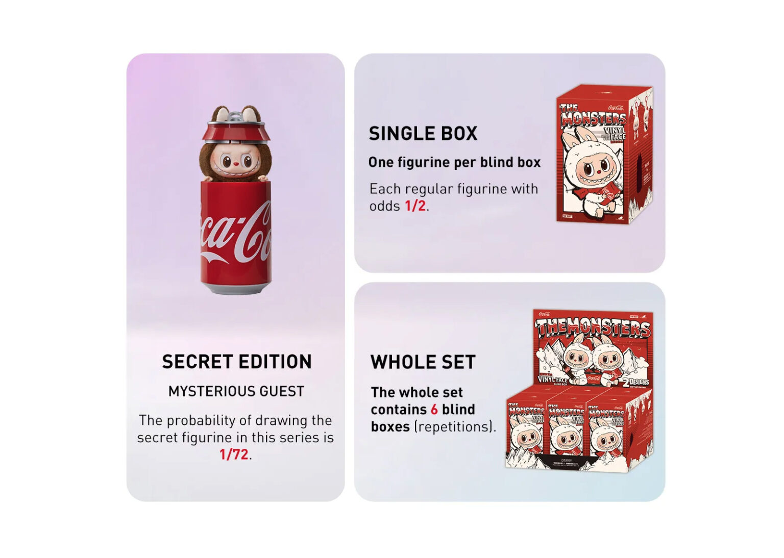 Pop Mart Labubu The Monsters Coca Cola Series Vinyl Face Sealed Case (6 ...