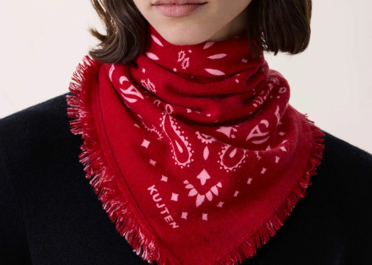 Kujten Small Hachi Bandana Red Pink - AK 2220-2491 – ROUGE ROSE ...