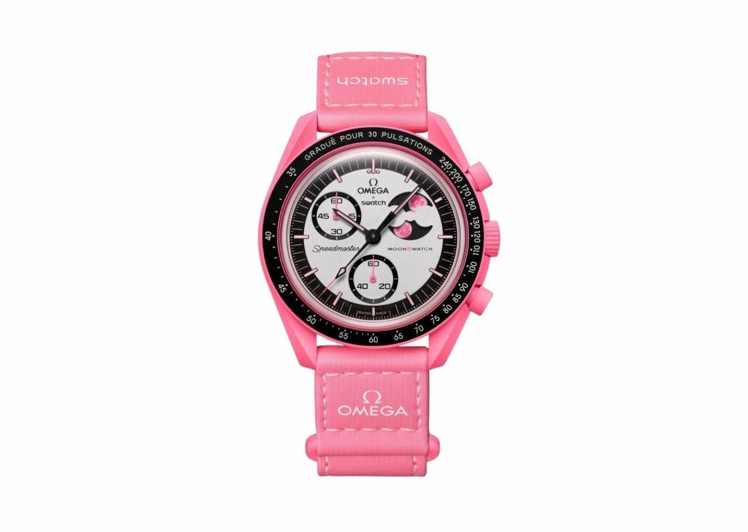 Swatch x Omega Bioceramic Moonswatch Mission to the Pink Moon ...