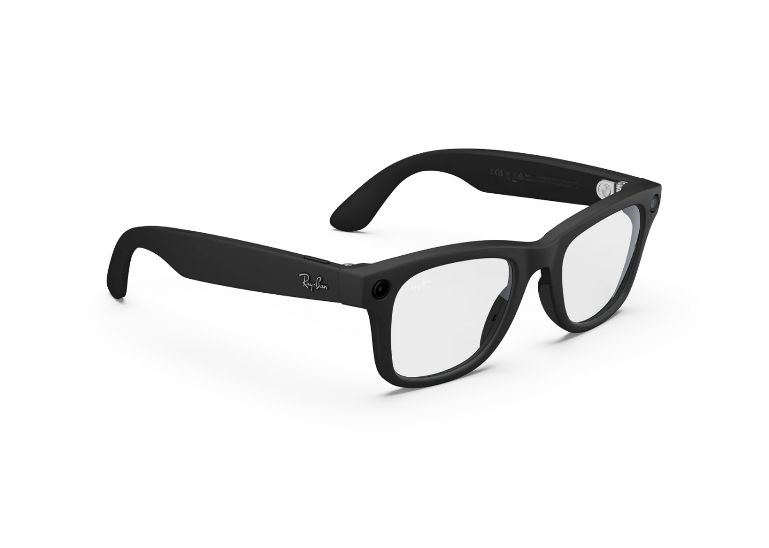 Ray-Ban Meta Wayfarer Gen 2 AI Smart Glasses Clear Lens Matte Black ...